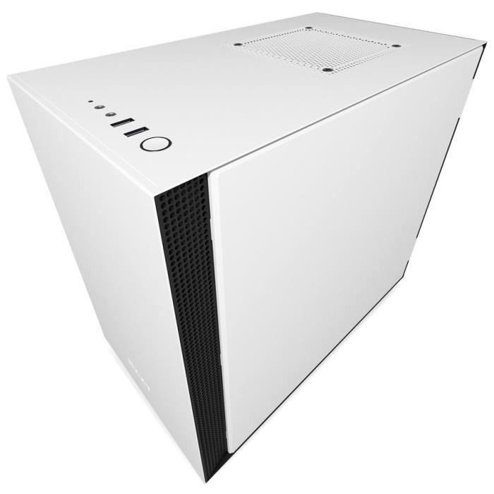 NZXT Boîtier PC H200 - Mini-ITX - Panneau en verre trempé - Blanc ...