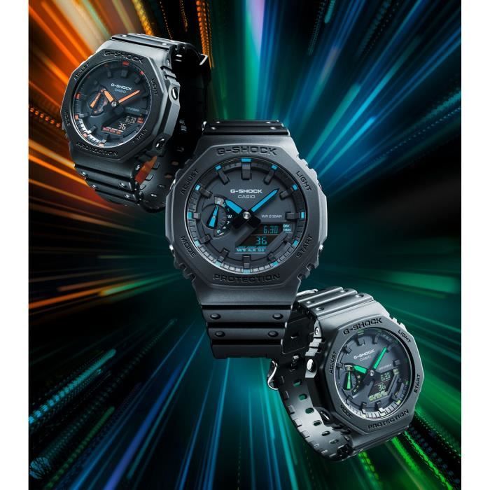 Montre - CASIO - G-Shock - Noir et Bleu résiné Noir, Sport - Achat ...