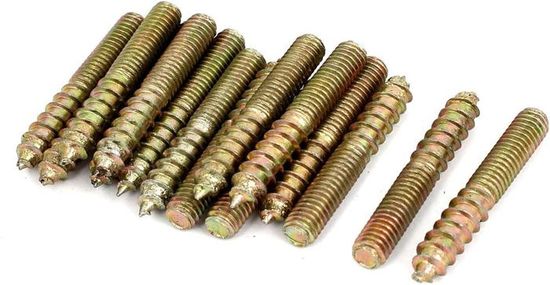 Sourcing Map Goujon Double Extrémité Fileté Autotaraudeuse Vis Tige ...