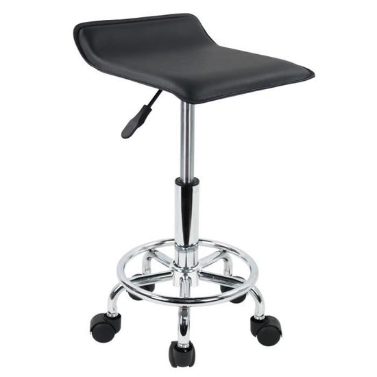 KKTONER Tabouret Roulant carré avec Repose-Pieds réglable en Hauteur ...