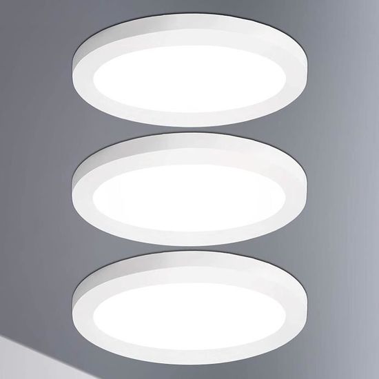 LED plafonnier 12W | Extra plat | 800lm | Ø170mm Rond |remplace env ...