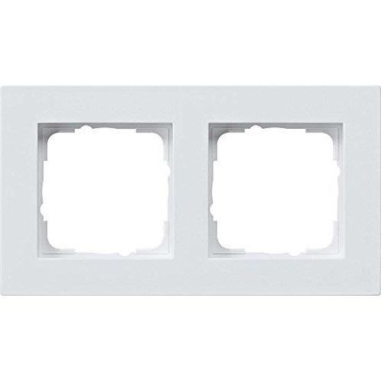 Cadre de finition - GIRA - E2 - 2 boutons - Filaire - Blanc satiné ...