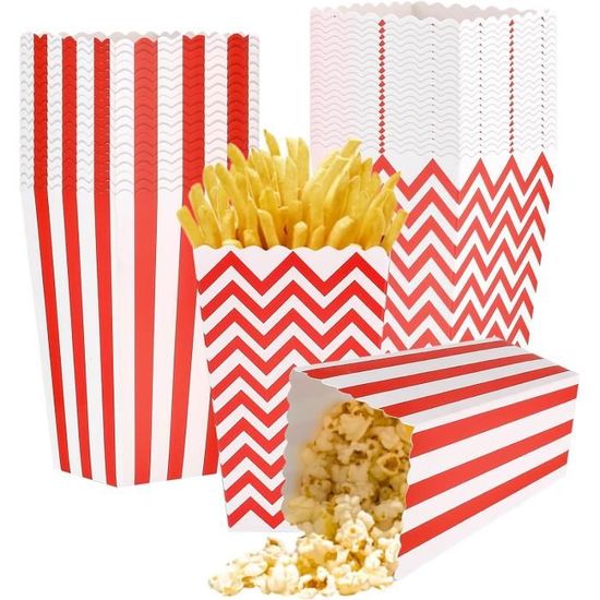 40 Pièces Boîtes de Pop Corn, Boîtes à Popcorn en Papier, Pot ...