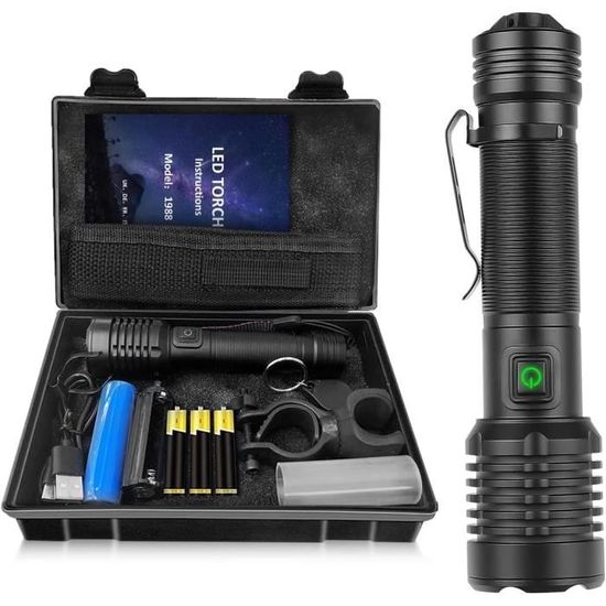 Maxesla Lampe Torche Led Ultra Puissante 8000 Lumens, Lampe De Poche ...