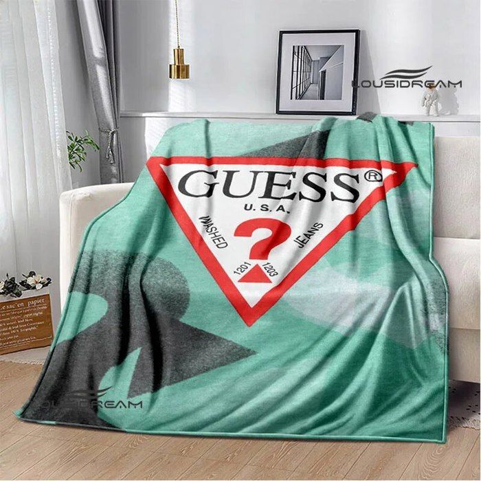 Couverture imprimée avec G-Guess,doublures de lit chaudes,belles ...