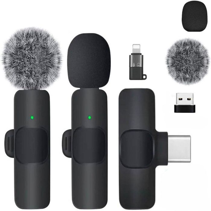 Micro Cravate sans Fil pour Phone, Enregistrement vidéo, Diffusion en ...