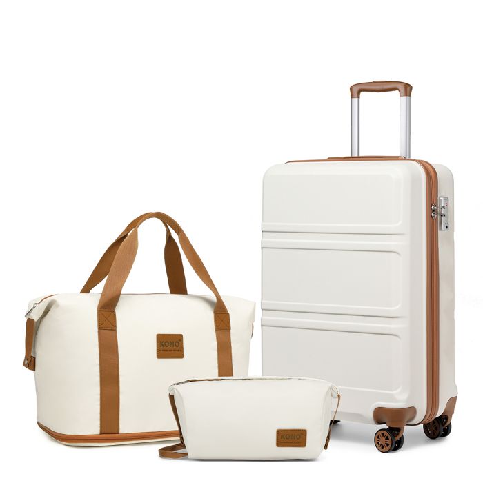 Kono Set de 3 Valises de Voyage Rigide Bagage Cabine 51.5x38x21cm ...