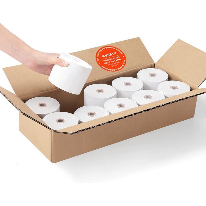 MUNBYN Papier Thermique 80mm POS Bobine 80mm Rouleau Ticket De Caisse ...