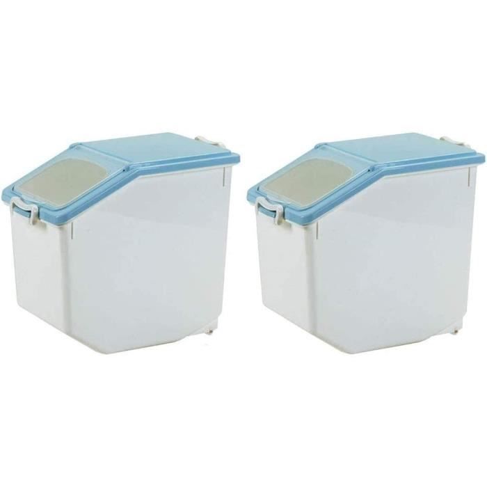 Boîte de Rangement de Riz Riz Conteneur 15 kg Paquet de 2 Riz Conteneur ...