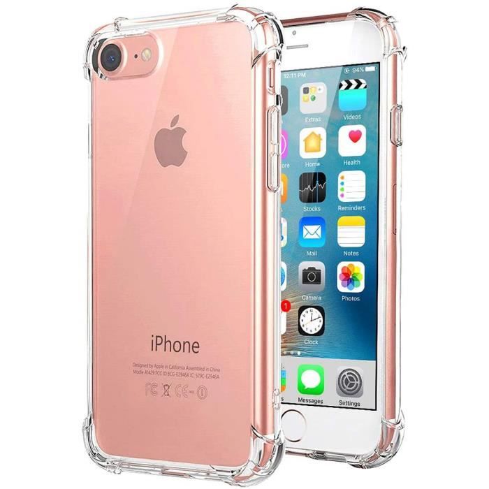 Coque pour iPhone Se 2020, Coque Transparente Gel Silicone TPU Souple ...