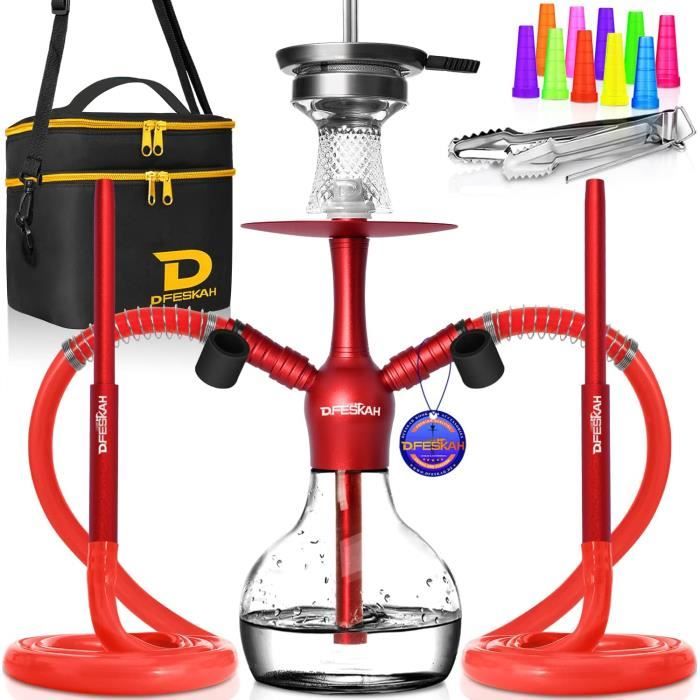 Kit mini chicha, ensemble complet de narguilé 42 cm avec 2 tuyaux 2 ...