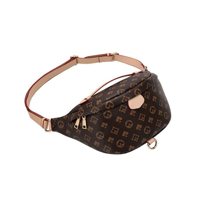 Sac banane couleur marron Sac à main rétro pour femmes, sacoche de ...