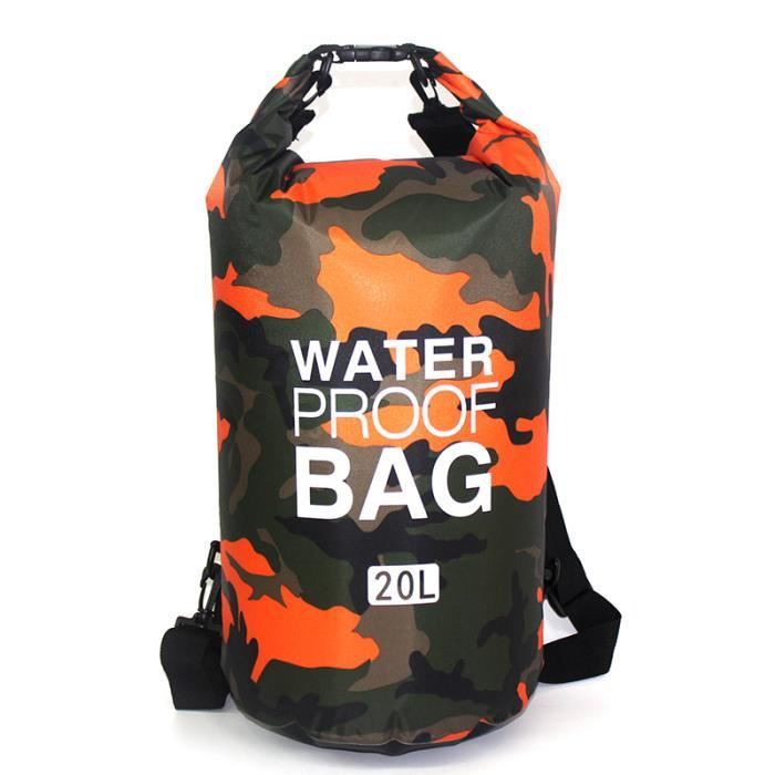 Bidon-sac étanche,Sac sec étanche en PVC,Sac à dos léger De Camouflage ...