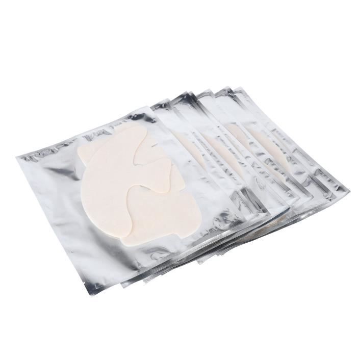 10pcs masque facial hydrogel texture split type blanc perle film ...