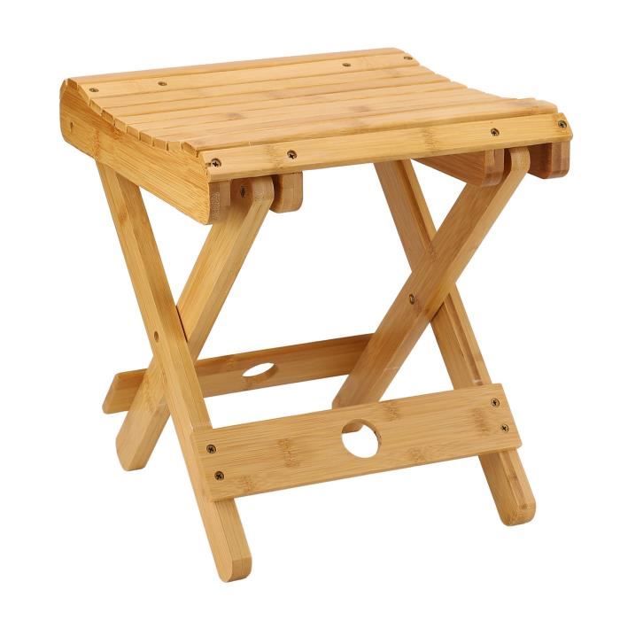 Drfeify Tabouret pliant en bambou Tabouret pliant bambou Massage ...