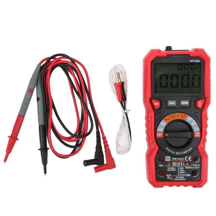 Duokon Multimètre digital Multimètre 6000 Points Gamme Automatique ...