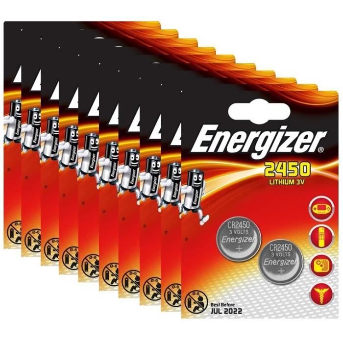 20 x Energizer CR2450 batterie Lithium pile à pile 2450 - Cdiscount ...