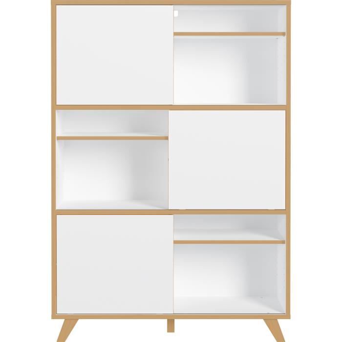 Armoire de rangement Hercules munie de 3 portes coulissantes et de 6 ...