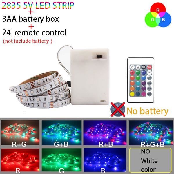 BANDE LED,3aa 2835 Strip 3m Bande lumineuse LED RVB flexible ...