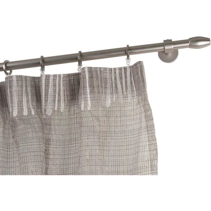 InCasa Tringle a Rideaux O 20 mm, L. 280 cm. en Acier satine Complet - Cdiscount Maison