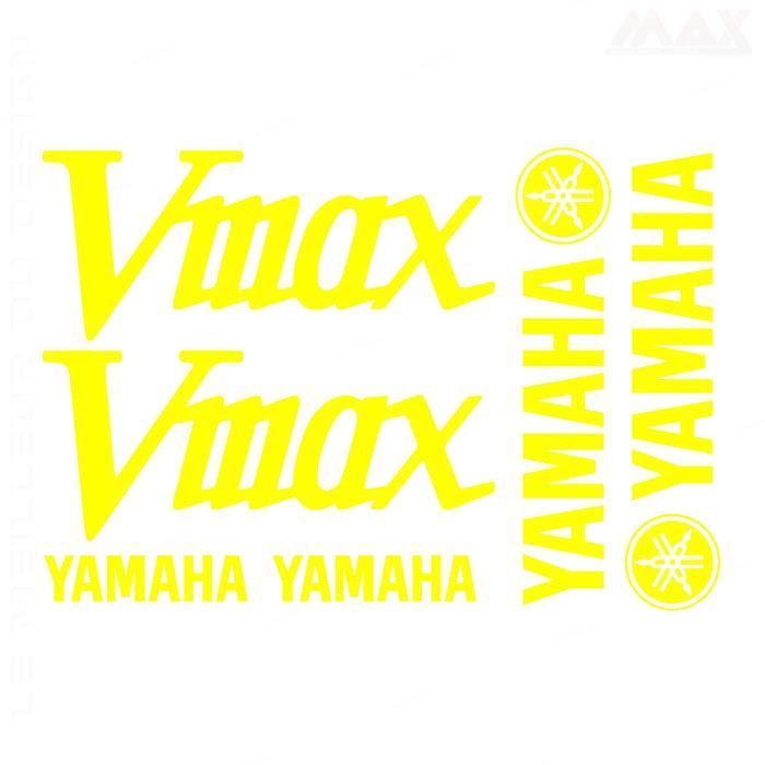 6 stickers VMAX – JAUNE – YAMAHA Sticker V MAX - YAM447 - Cdiscount Auto