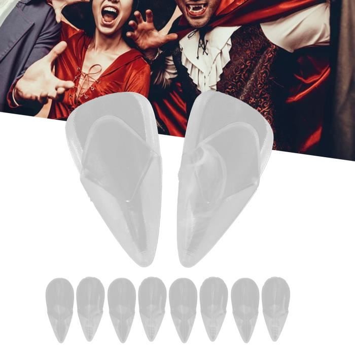 Mothinessto Crocs de vampire Fausses dents de Vampire transparentes ...