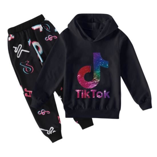 TIK Tok Ensemble Sweats À Capuche Survetement Jogging Fille Garçons ...