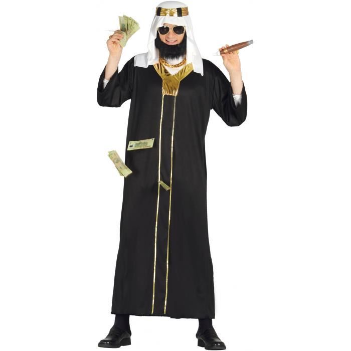 Costume - FIESTAS GUIRCA - Sjeik - Polyester 100% - Noir et Blanc ...