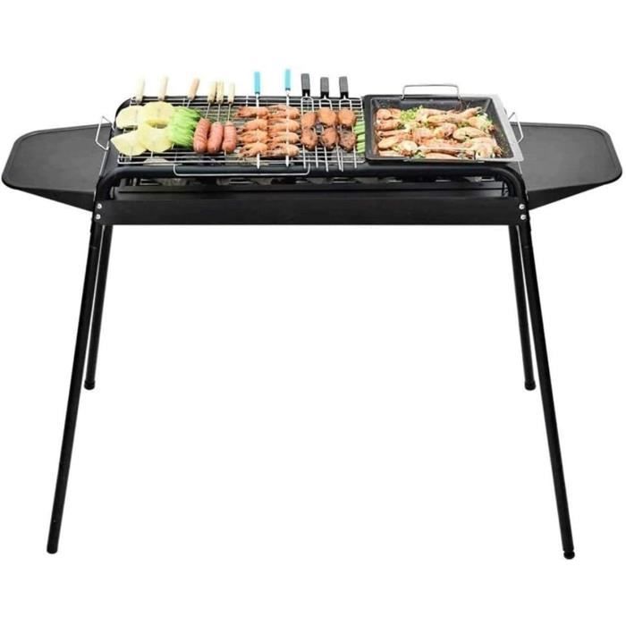 Barbecue Bbq Gril Portatif Domestique Pratique Avec Nouveau Gril À Charbon Vert, Adapté À La ...