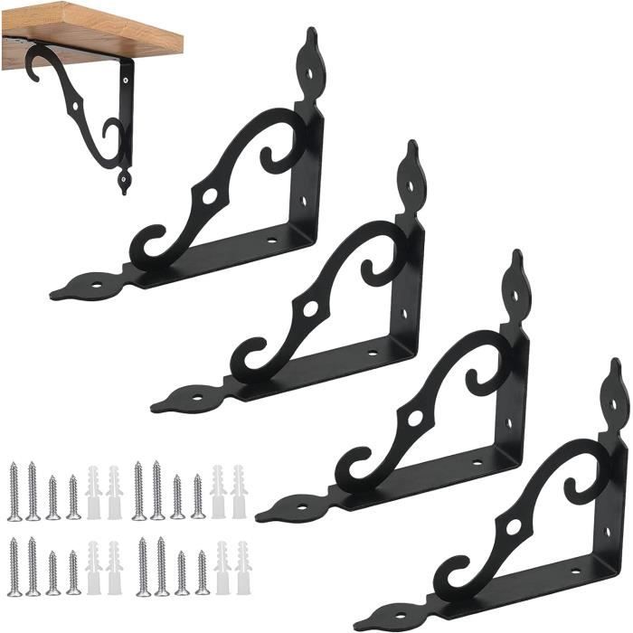 4 PièCes Murale Rustique Support Équerre 90 Degrés Équerre De Fixation ...