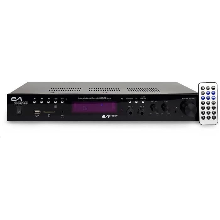 Evidence Acoustics Amplificateur HiFi EA-2100-BT - Stereo-Karaoke 2 x ...