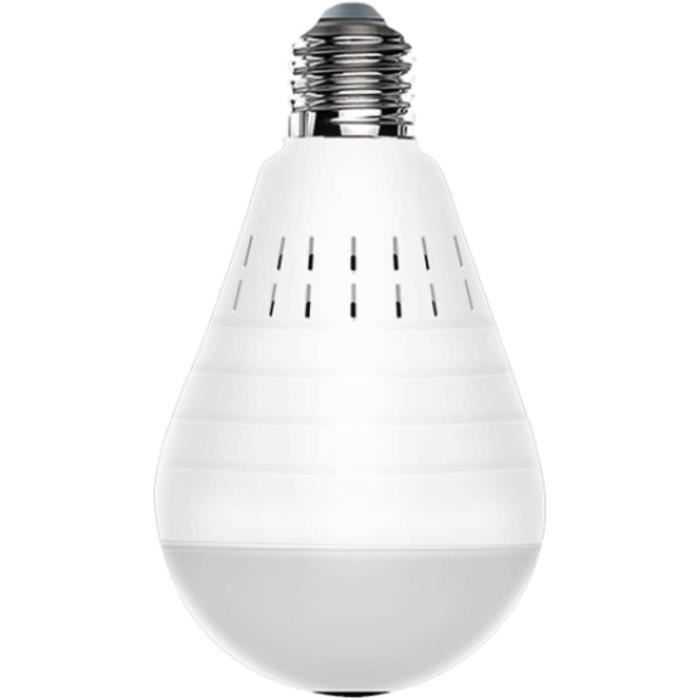 Ampoule de caméra de vidéosurveillance, 360 degrés, WiFi 960 p, caméra ...