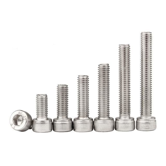 VIS,304 Stainless Steel-M2.5 50PCS-8 mm--Vis à tête creuse Allen en acier inoxydable 304, noir ...