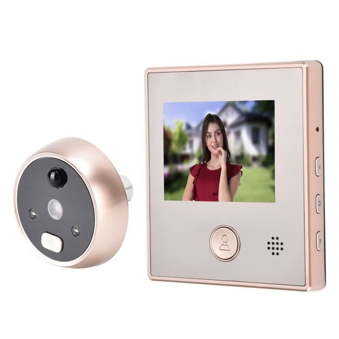 ZJCHAO visionneuse de porte Sonnette Vidéo Intelligente de 2,8 Pouces ...