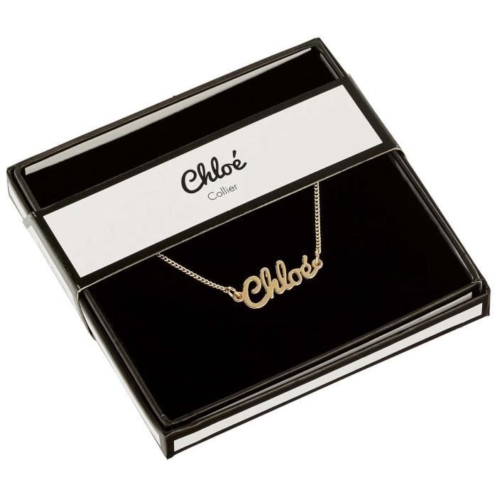 Collier dore prenom Chloe Multicolore - Achat / Vente sautoir et ...