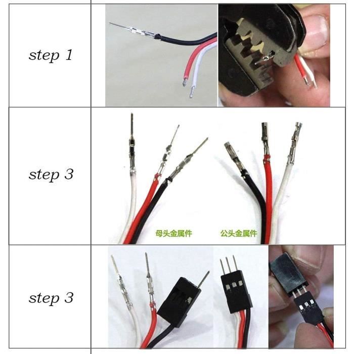 Connecteurs Servo 3 Pin 2.54mm - YUNIQUE FRANCE - 30pcs - Mâle ...