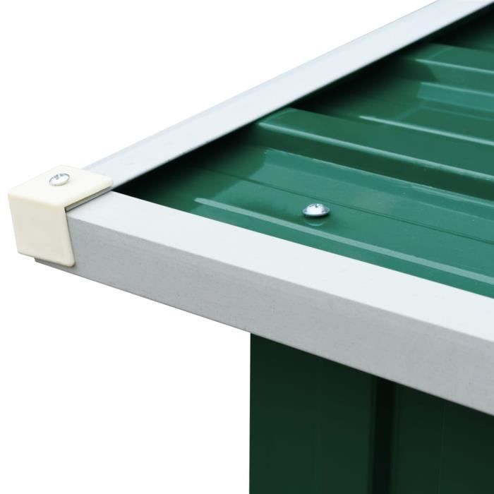 Garnaco Abri de stockage de bois Acier galvanisé 172x91x154 cm Vert ...