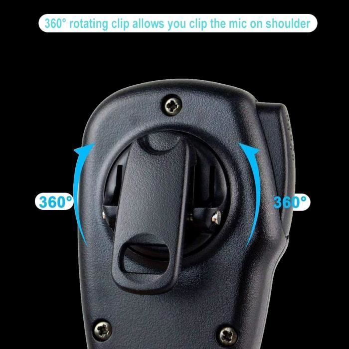 Retevis Mini Talkie Walkie Haut-Parleur Microphone 2 Broches Compatible ...