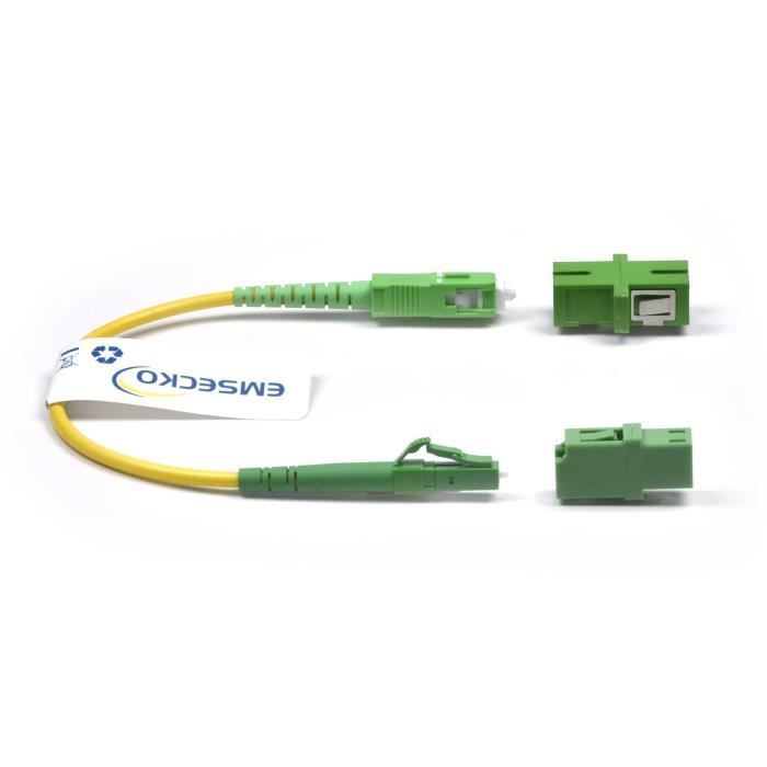 Câble à fibre optique LC vers SC 20 cm (LC-APC-SC-APC) OS2 Simplex ...