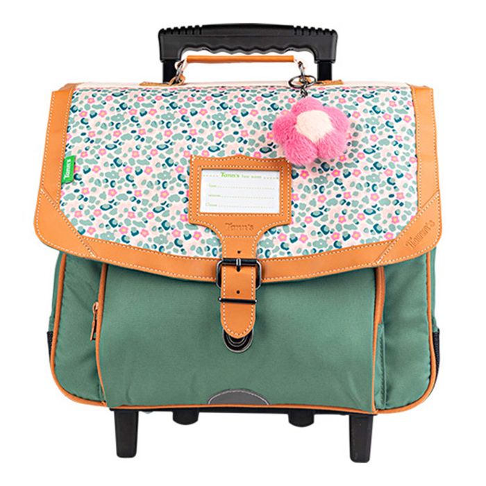 Cartable scolaire - Tann's - Iris - 38cm - Vert - Trolley à roulettes ...