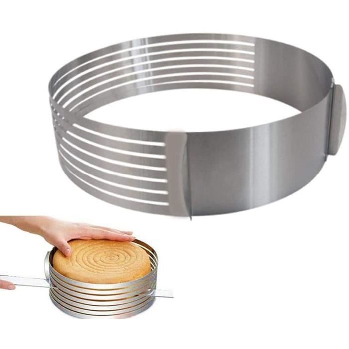 Cercle à Génoise Gâteau Extensible en INOX Moule Gâteau Rond pour Layer ...