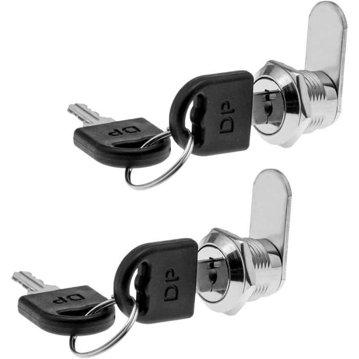 Lot De 2 Verrous À Came Avec Clés Cylindriques Pour Boîte Aux Lettres ...