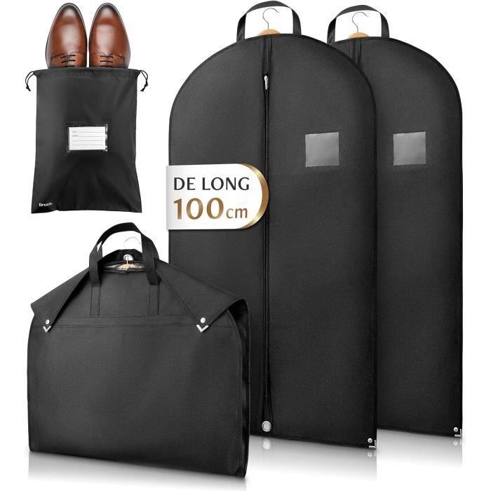 2x Housse Vêtement inclus 1x sac á chaussures - [100x60cm] - Housse ...