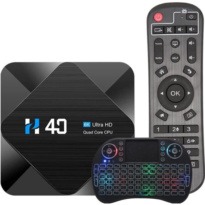 Android TV Box 10.0, H40 Smart TV Box 4 Go De RAM 64 Go De ROM H616 ...