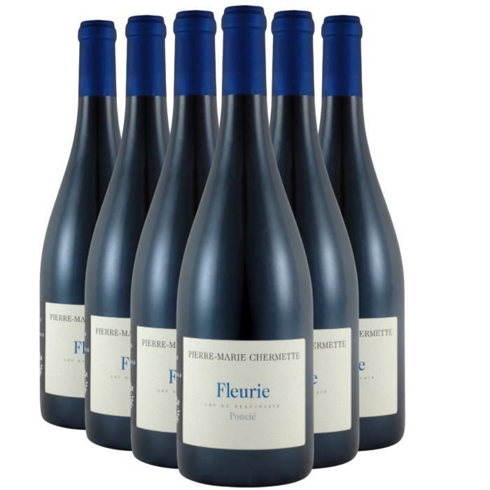 Fleurie Poncié Rouge 2019 - Lot de 6x75cl - Domaines Chermette - Vin ...