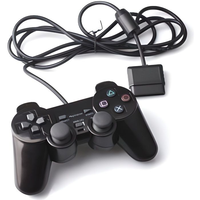 Manette de jeu - Dualshock 2 - PS2 - Filaire - Noir - Vibration ...
