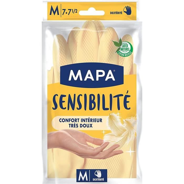 Gant - Sensibilité Gants Ménage Latex Intérieur Coton Soie Grand ...
