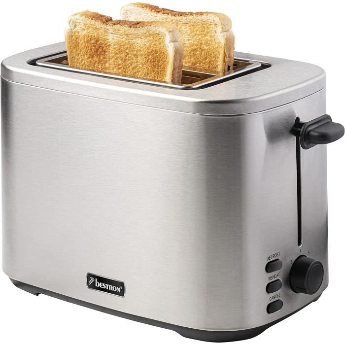 Bestron ATO800STE Toaster, Brushed Stainless Steel/Black - Cdiscount ...