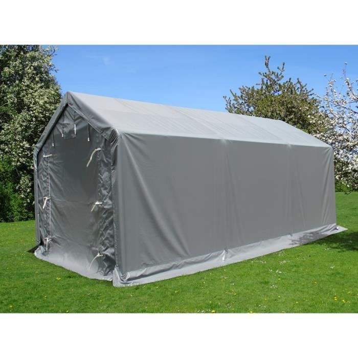 Tente de Stockage Tente Abri PRO 3x6x2x2,82m, PVC, Gris Dancover Tentes ...