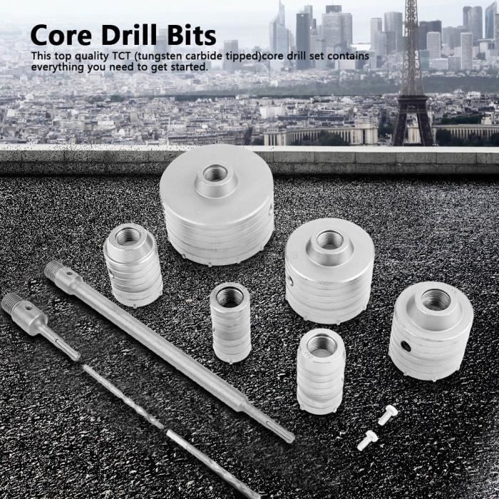 VIE Barre 10pcs TCT Core Drill Set Extension Jarret Tungstène ...